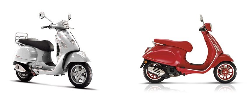 Vespa GTS 125 2009 vs Vespa Primavera 125 (RED) 2020
