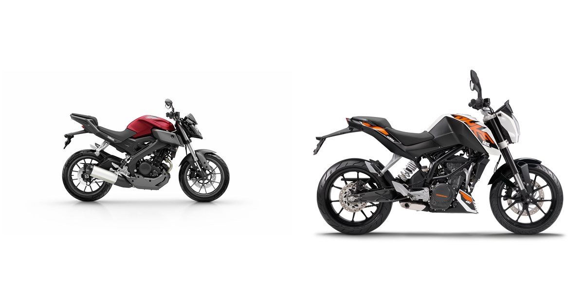 Motorrad Vergleich Yamaha MT-125 2015 vs. KTM 125 Duke 2014