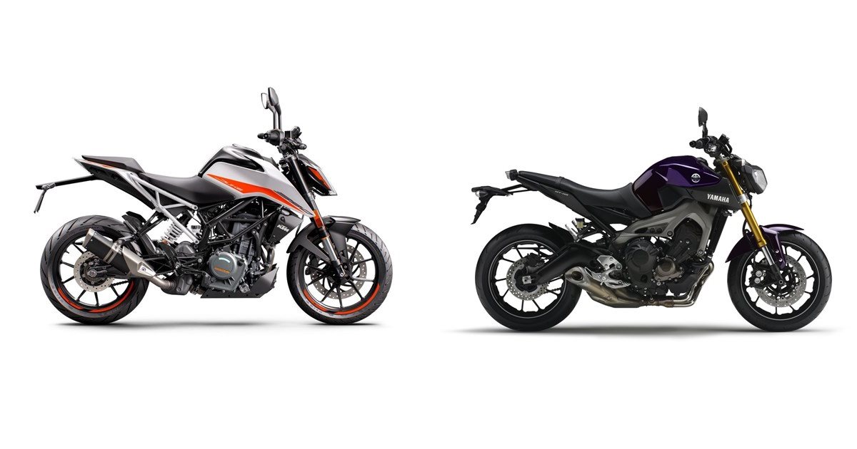 KTM 390 Duke 2022 vs Yamaha MT-09 2014