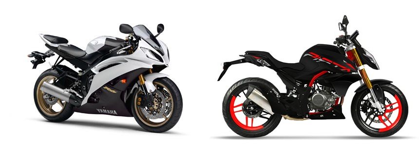 Yamaha YZF-R6 2012 vs Online Pista 125 ABS 2020