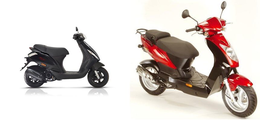 Motorrad Vergleich Piaggio Zip 50 2022 Vs Kymco Agility 50 S 2009