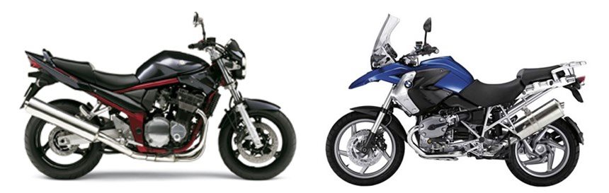 Motorrad Vergleich Suzuki Bandit 1200 2006 vs. BMW R 1200 GS 2009