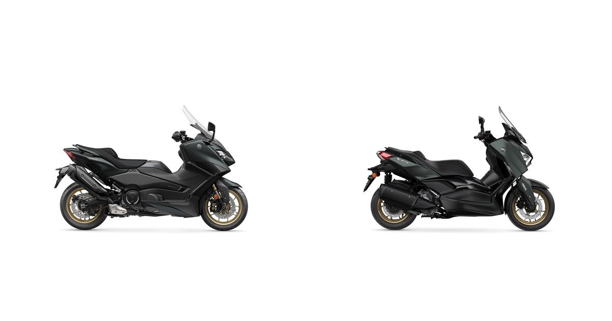 Motorrad Vergleich Yamaha TMAX Tech MAX 2022 vs. Yamaha XMAX 300 Tech ...