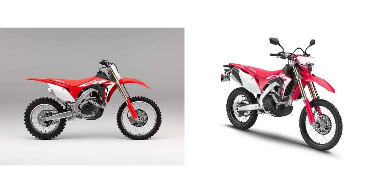 Motorrad Vergleich Honda CRF 450 RX 2017 vs. Honda CRF 450 L 2019