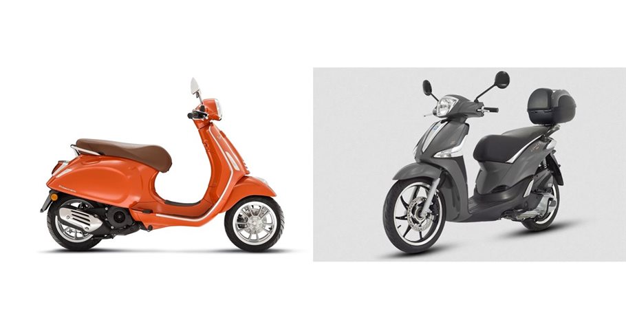 Motorrad Vergleich Vespa Primavera 125 2021 vs. Piaggio New Liberty S 125ie ABS 2016