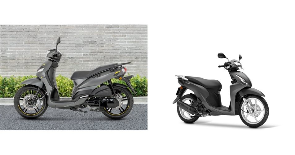 Motorrad Vergleich Peugeot Tweet 125 GT 2022 vs. Honda NSC Vision 110 2017