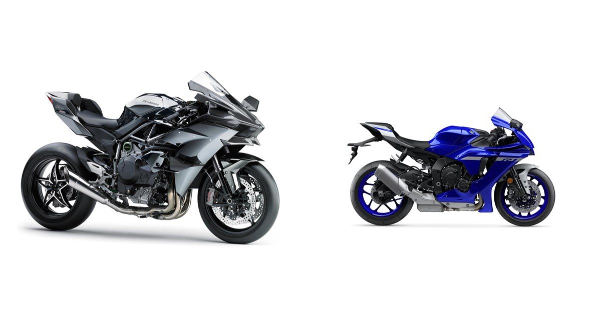 Motorrad Vergleich Kawasaki Ninja H2R 2018 vs. Yamaha R1 2020