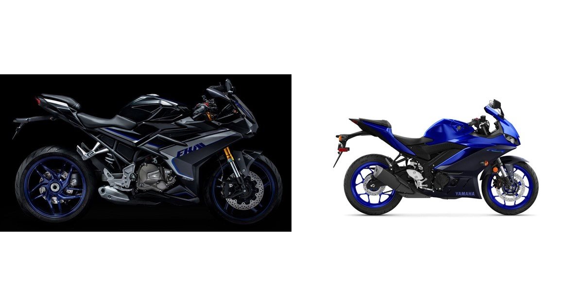 Motorrad Vergleich FK Motors FK3-GP 2021 vs. Yamaha R3 2022
