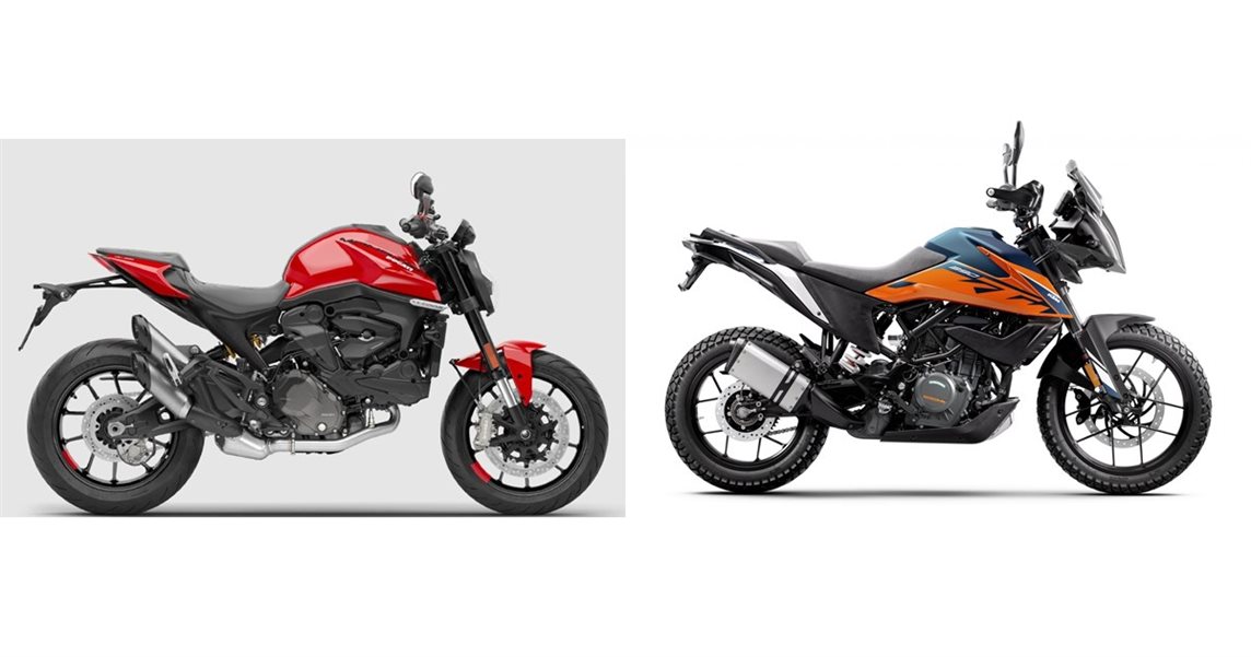 Ducati Monster 2022 vs KTM 390 Adventure 2022
