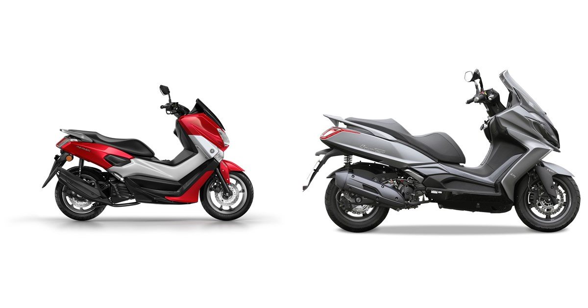 Motorrad Vergleich Yamaha NMAX 125 2016 vs. Kymco Downtown 125i 2020