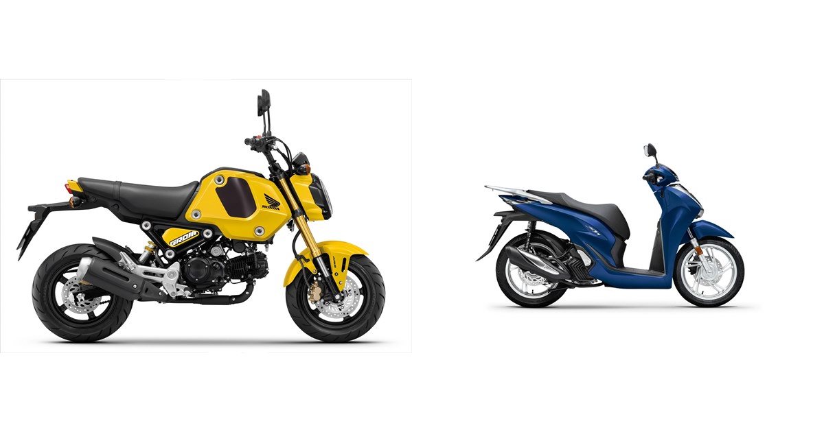 Motorrad Vergleich Honda MSX125 Grom 2022 vs. Honda SH125i 2023