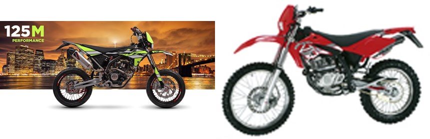 Motorrad Vergleich Fantic 125M Performance 2020 vs. Beta RR 125 4T 2007