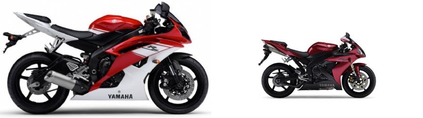 Motorrad Vergleich Yamaha YZF-R6 2009 vs. Yamaha R1 2008