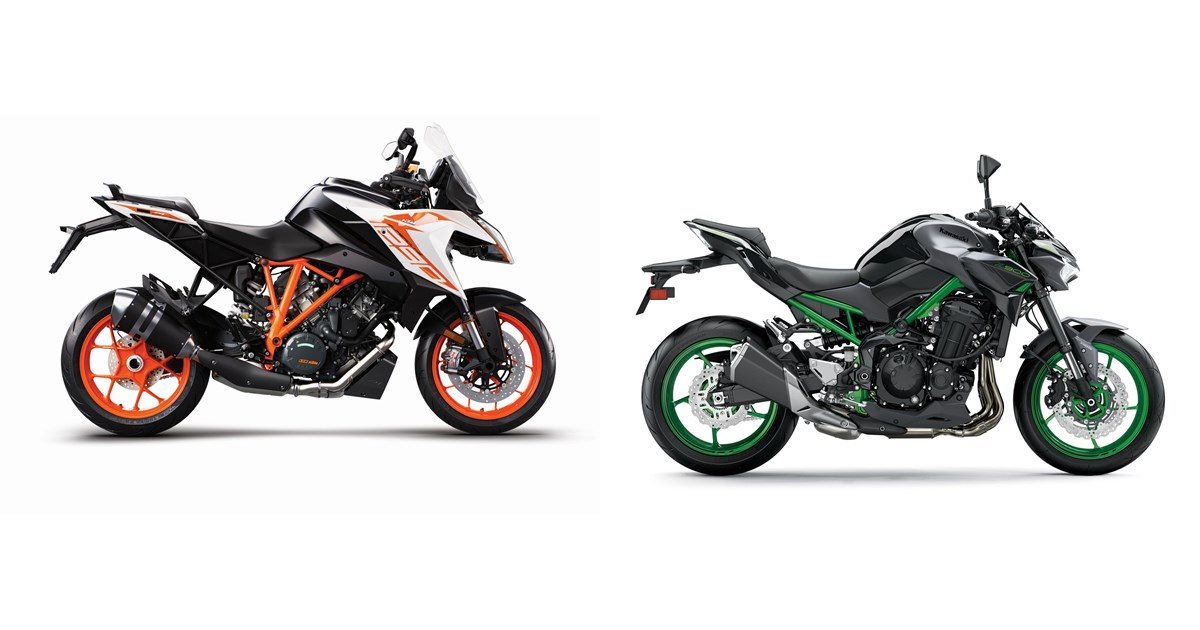 Motorrad Vergleich KTM 1290 Super Duke GT 2019 vs. Kawasaki Z900 2023