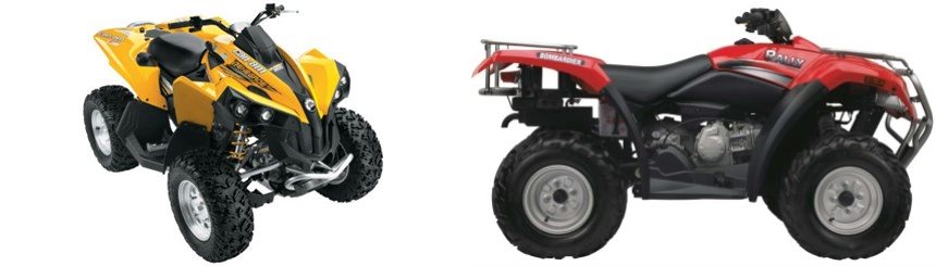 Motorrad Vergleich Can-Am Renegade 800 2009 vs. Can-Am Rally 200 2009