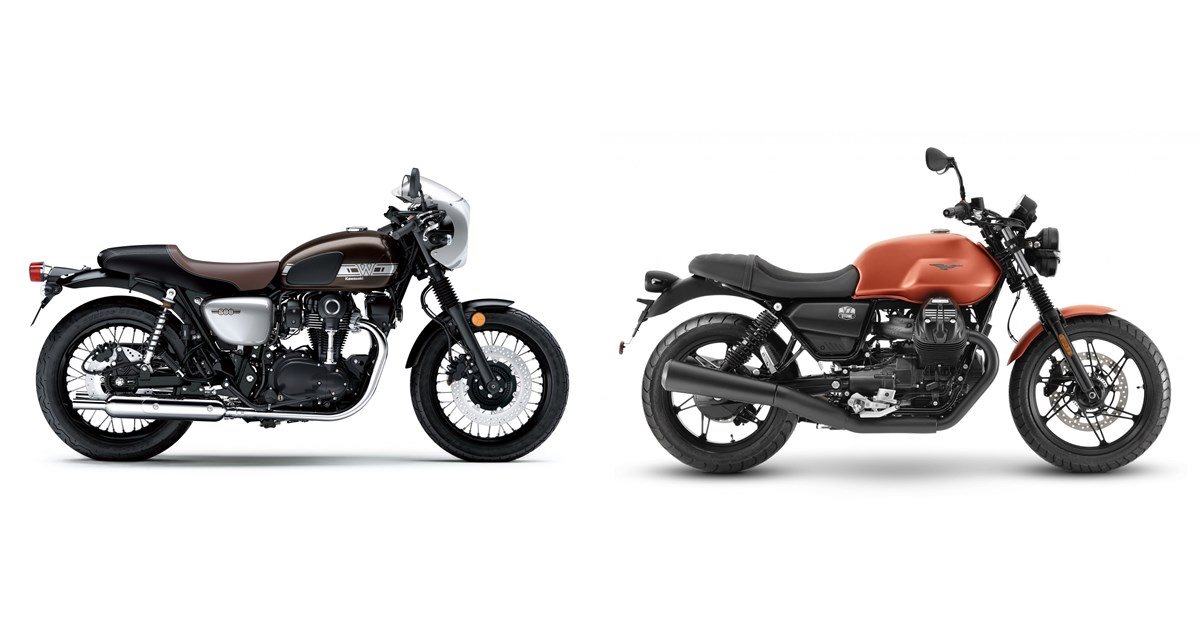 Kawasaki W800 Cafe 2021 vs Moto Guzzi V7 Stone 2022