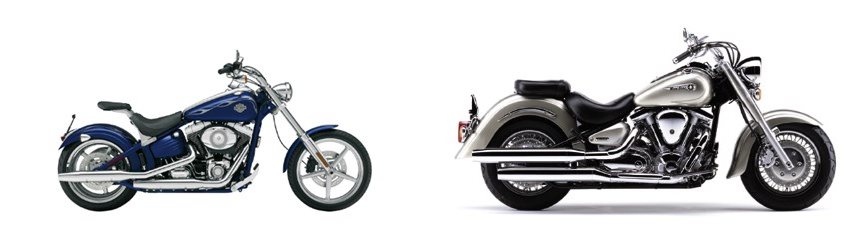 Motorrad Vergleich Harley-Davidson Softtail Rocker C FXCWC 2008 vs ...