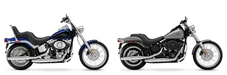 Motorrad Vergleich Harley-Davidson Softail Custom FXSTC 2008 vs. Harley ...