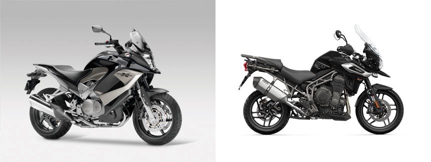 Motorrad Vergleich Honda VFR800X Crossrunner 2011 vs. Triumph Tiger ...