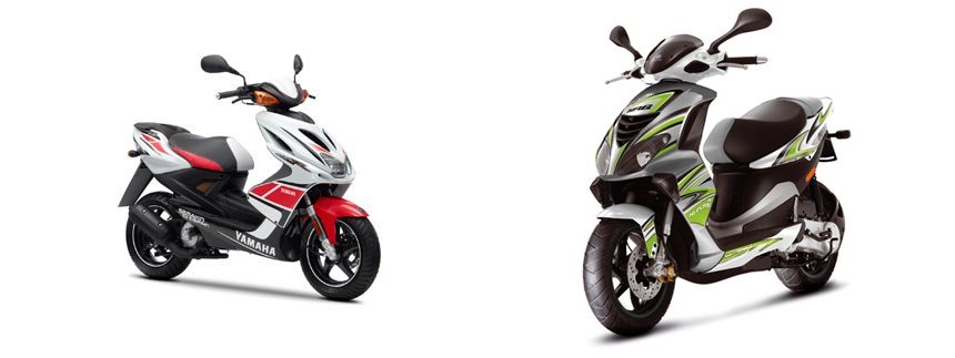 Motorrad Vergleich Yamaha Aerox R 2012 Vs Piaggio Nrg Power 50 Dt 2t 2011