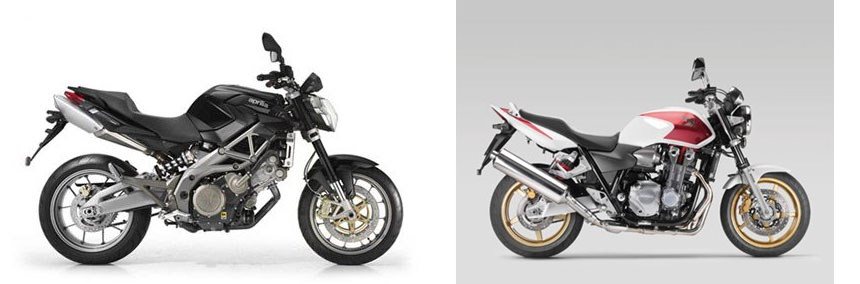 Motorrad Vergleich Aprilia Shiver 750 2009 vs. Honda CB 1300 2009