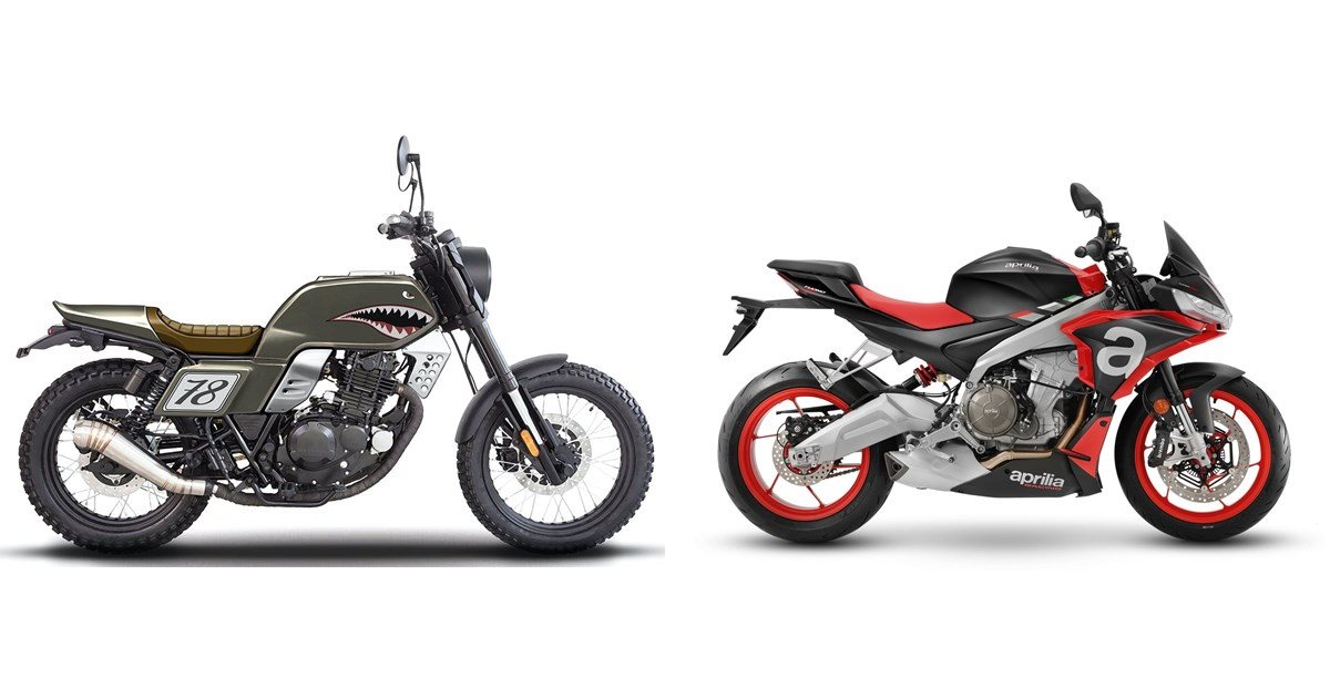 Motorrad Vergleich Brixton Felsberg 250 2022 vs. Aprilia Tuono 660 2022