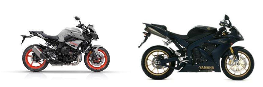Motorrad Vergleich Yamaha MT-10 2019 vs. Yamaha R1 2006