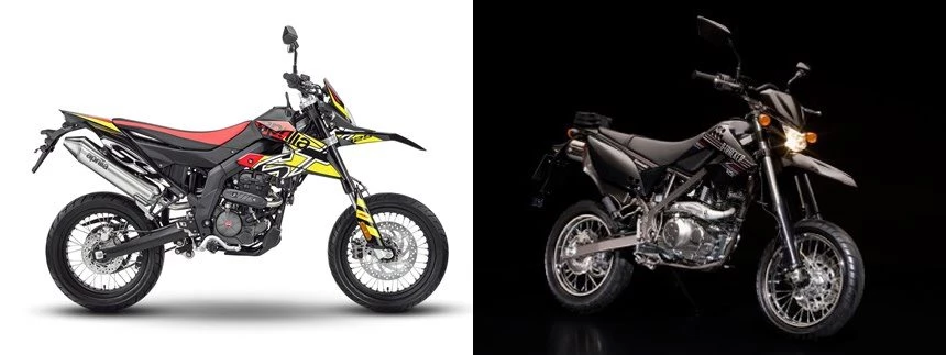 Aprilia SX 125 Supermoto 2022 vs Kawasaki D-Tracker 125 2010