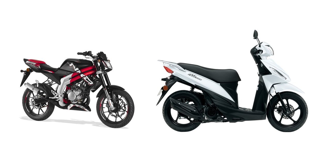 Motorrad Vergleich Rieju RS3 NKD 50 2015 vs. Suzuki Address 110 2021