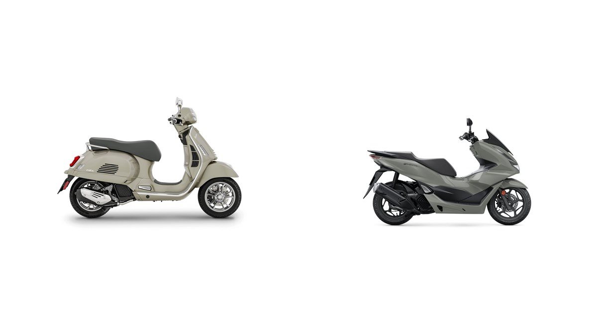 Motorrad Vergleich Vespa GTS 125 2023 vs. Honda PCX 125 2023