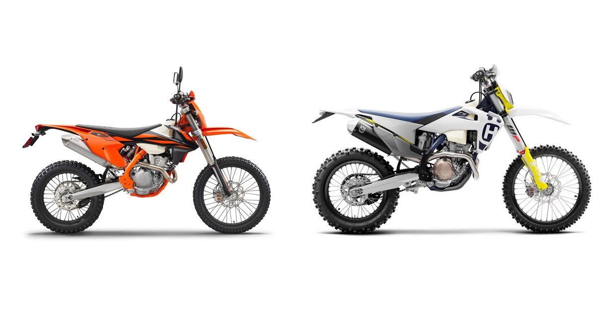 Motorrad Vergleich KTM 350 EXC-F 2019 vs. Husqvarna FE 350 2020