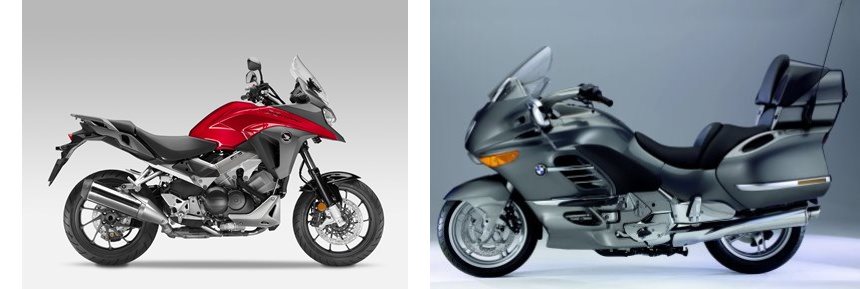 Motorrad Vergleich Honda VFR800X Crossrunner 2018 vs. BMW K 1200 LT 2009