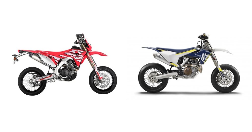 Motorrad Vergleich Red Moto CRF 450XR Supermoto 2020 vs. Husqvarna FS ...