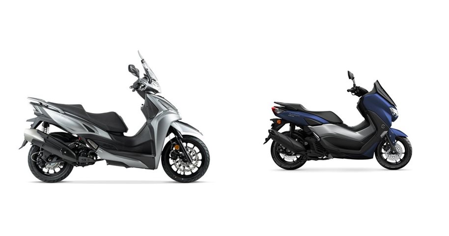 Motorrad Vergleich Kymco Agility 300i ABS 2021 vs. Yamaha NMAX 155 2022