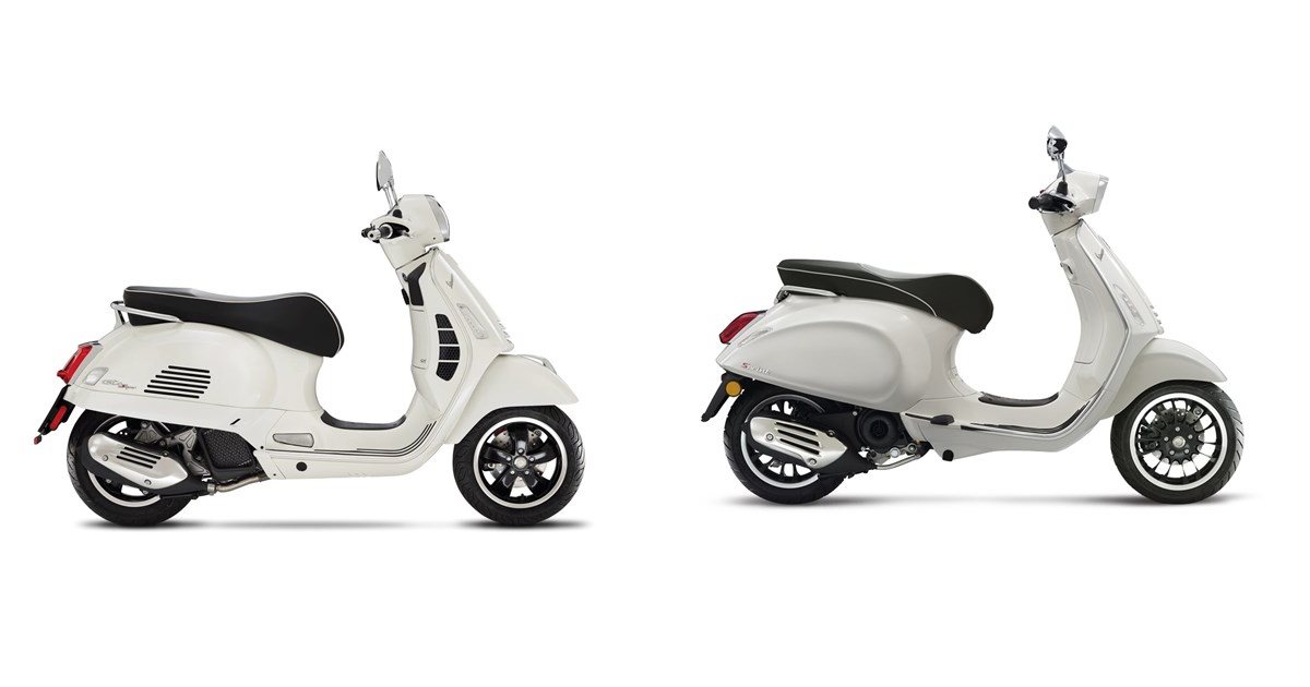 Motorrad Vergleich Vespa GTS 125 Super 2022 vs. Vespa Sprint 125 iGET 2021