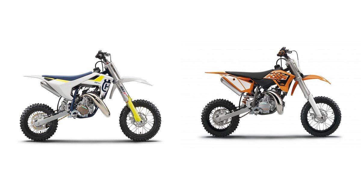 Motorrad Vergleich Husqvarna TC 50 2019 vs. KTM 50 SX 2015