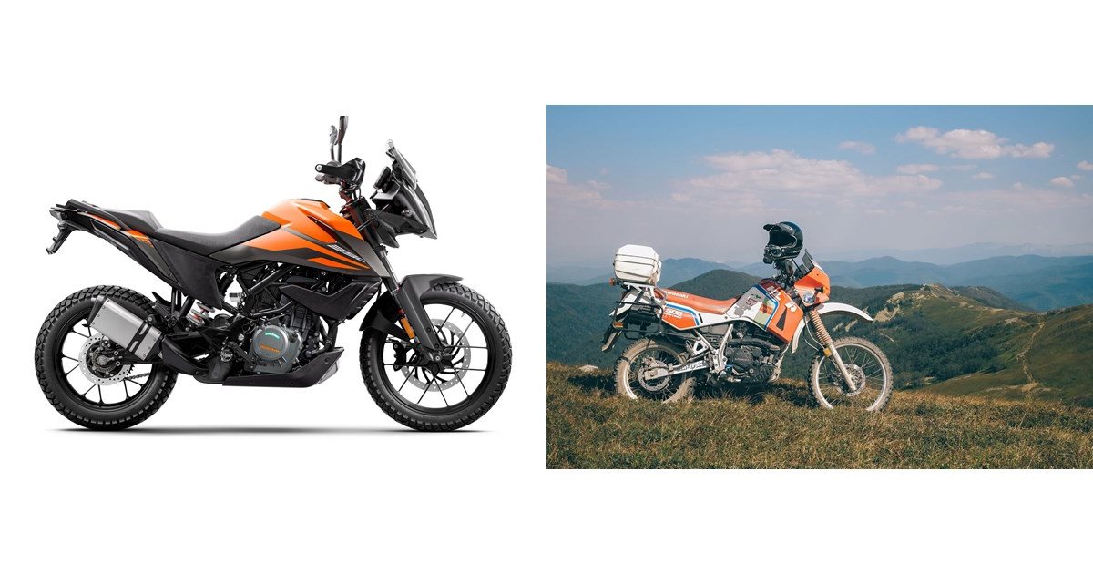 Motorrad Vergleich KTM 390 Adventure 2020 vs. Kawasaki KLR 500 1987