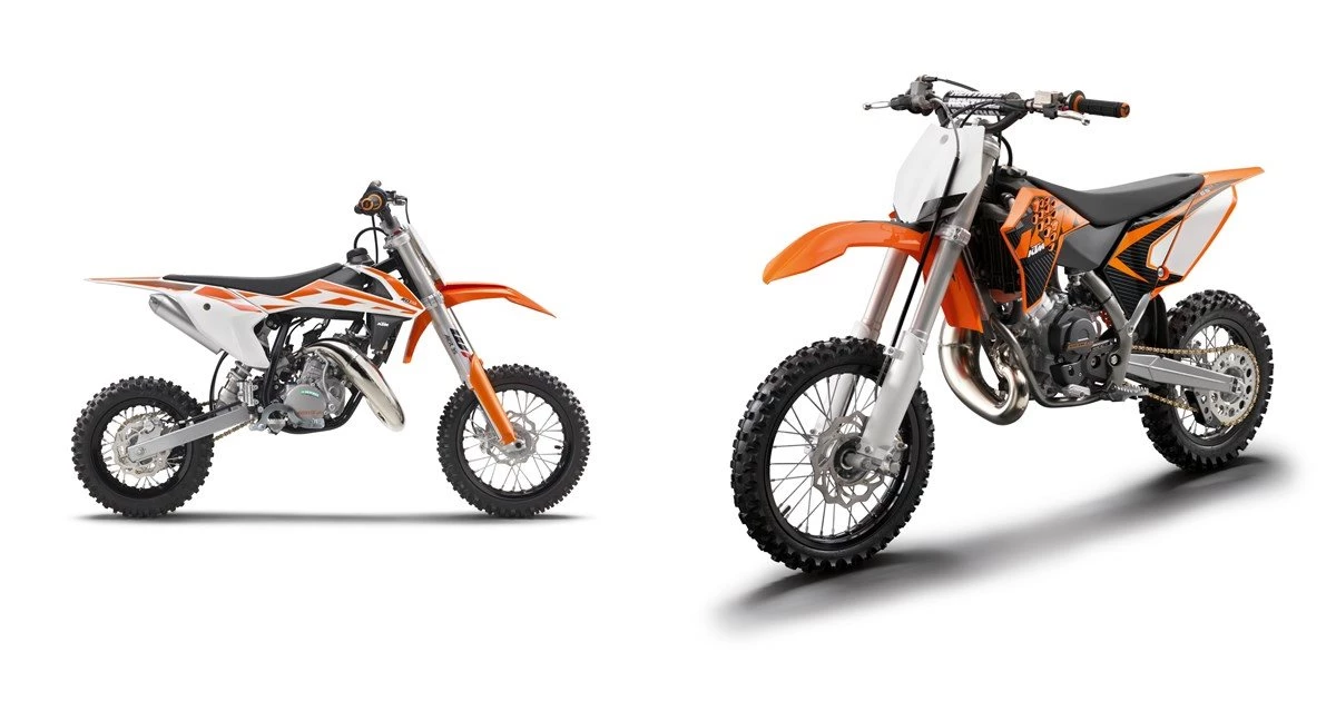 Motorrad Vergleich KTM 50 SX 2017 vs. KTM 65 SX 2013
