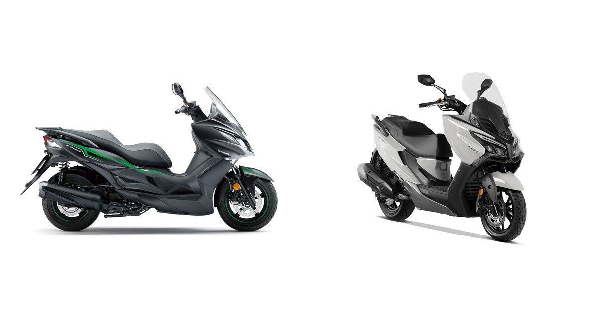Motorrad Vergleich Kawasaki J300 2020 vs. Kymco X-Town CT 300i ABS 2021