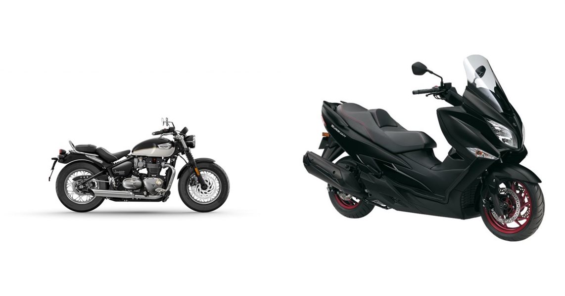 Triumph Bonneville Speedmaster 2021 vs Suzuki Burgman 400 2020