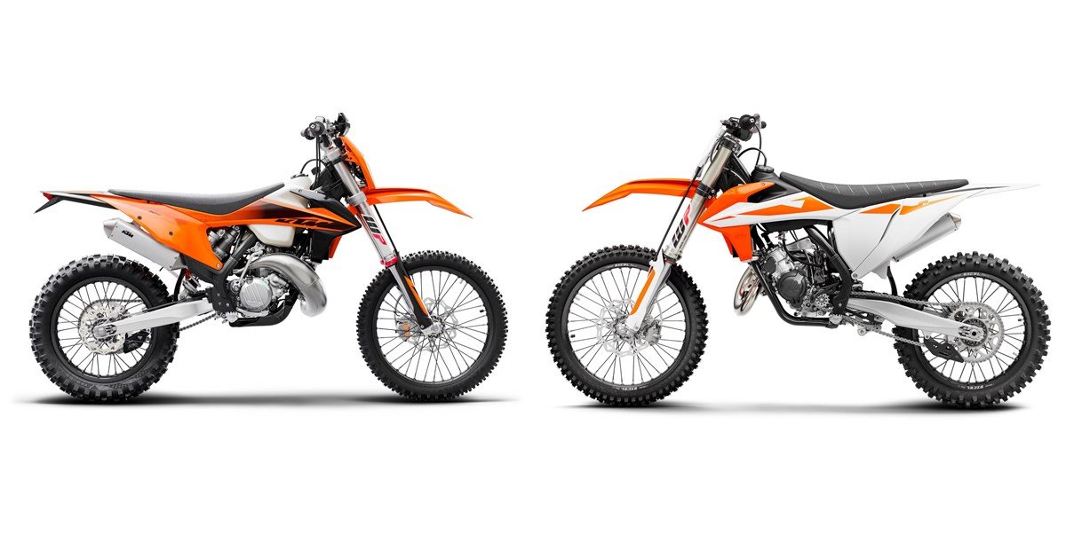 Motorrad Vergleich KTM 150 EXC TPI 2020 vs. KTM 125 SX 2019