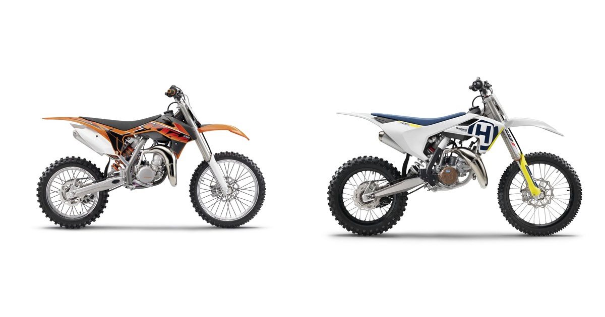 Motorrad Vergleich KTM 85 SX 19/16 2014 vs. Husqvarna TC 85 2018