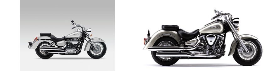 Motorrad Vergleich Honda VT 750 Shadow 2016 vs. Yamaha XV 1600 Wild ...