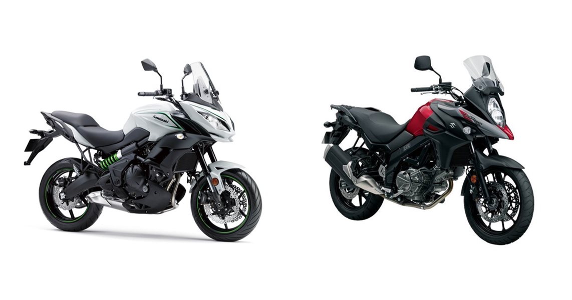 Motorrad Vergleich Kawasaki Versys 650 2018 vs. Suzuki V-Strom 650 2020