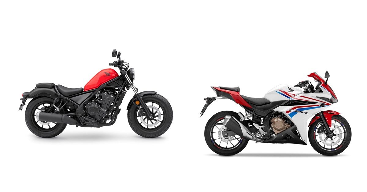 Motorrad Vergleich Honda CMX500 Rebel 2021 vs. Honda CBR500R 2018