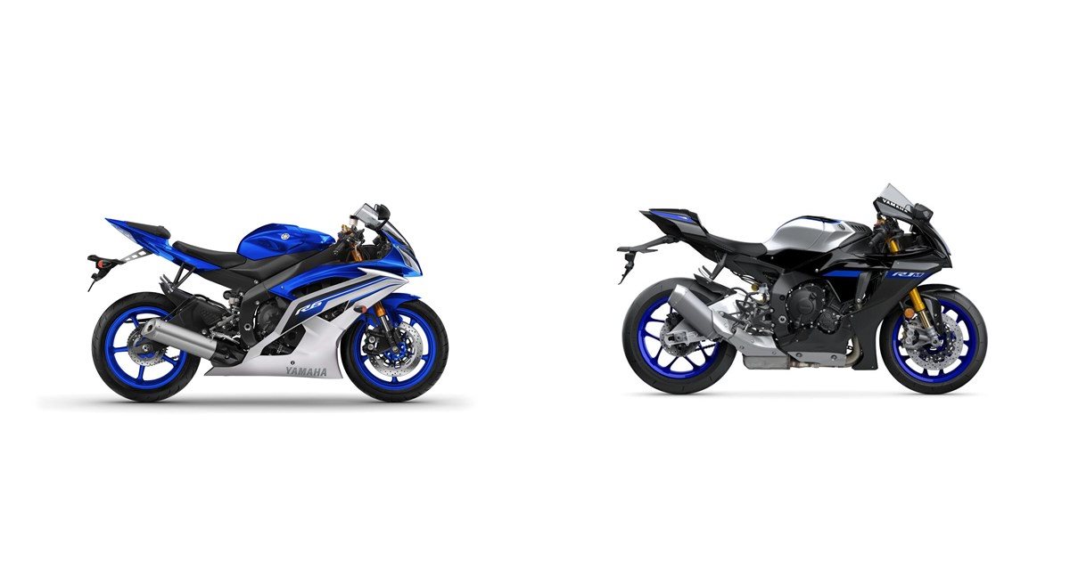 Motorrad Vergleich Yamaha YZF-R6 2017 vs. Yamaha R1M 2022