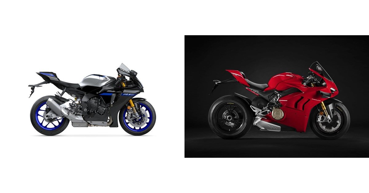 Motorrad Vergleich Yamaha R1M 2022 vs. Ducati Panigale V4 S 2021