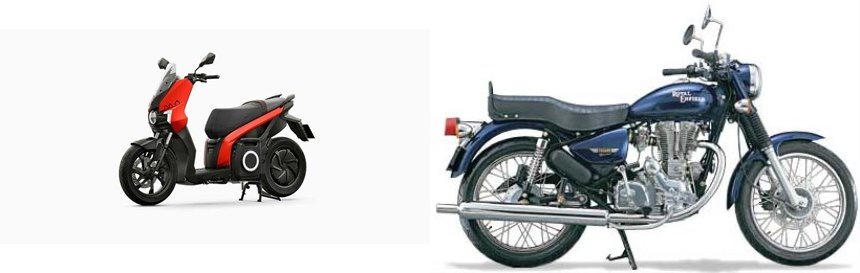 Motorrad Vergleich Seat MO eScooter 125 2021 vs. Royal Enfield Bullet ...