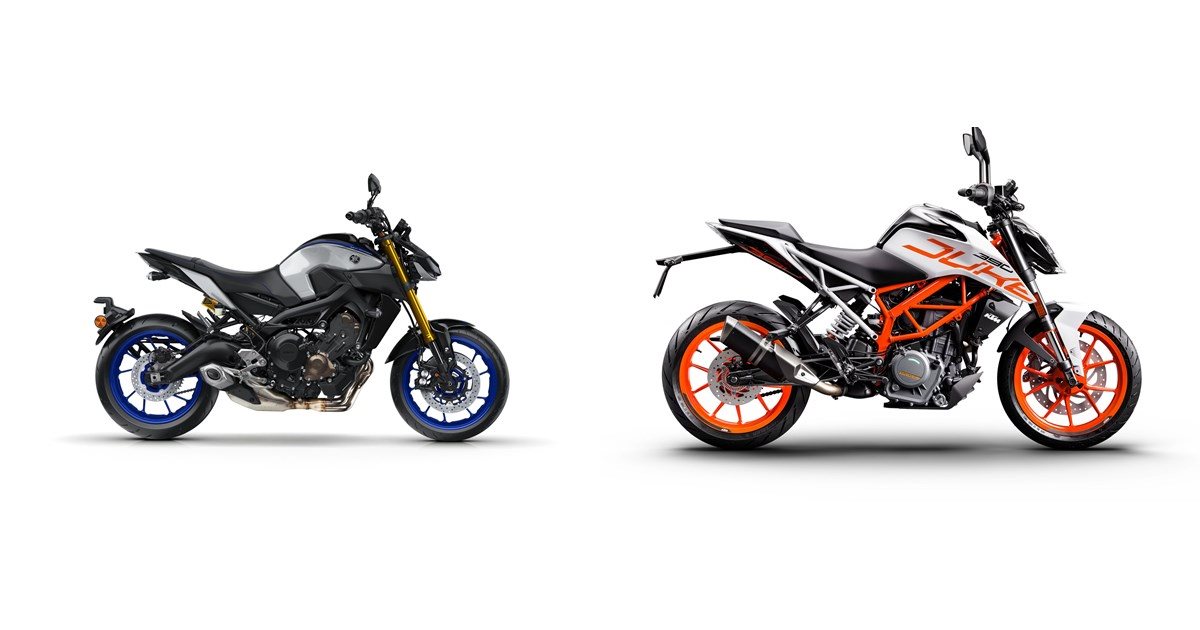 Yamaha MT-09 SP 2019 vs KTM 390 Duke 2019