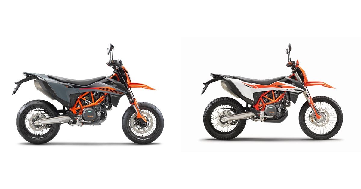Motorrad Vergleich KTM 690 SMC R 2021 vs. KTM 690 Enduro R 2019